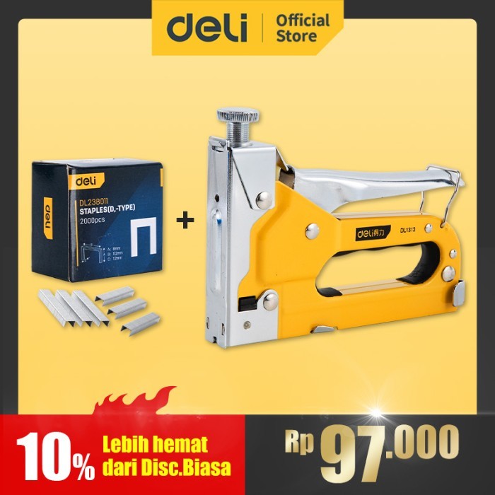Jual Deli Paket Komplit Staples Tembak 3in1 + Isi Ulang Model U isi 20. ...