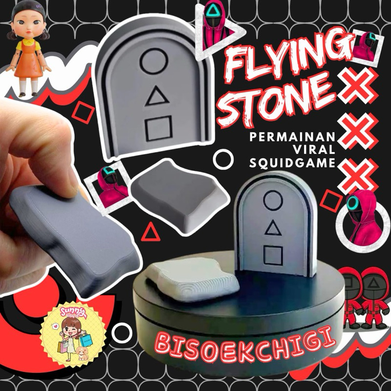 Jual Biseokchigi Squid Game 2 Flying Stone 3D Games Mainan Toy Korean Korea Traditional ...