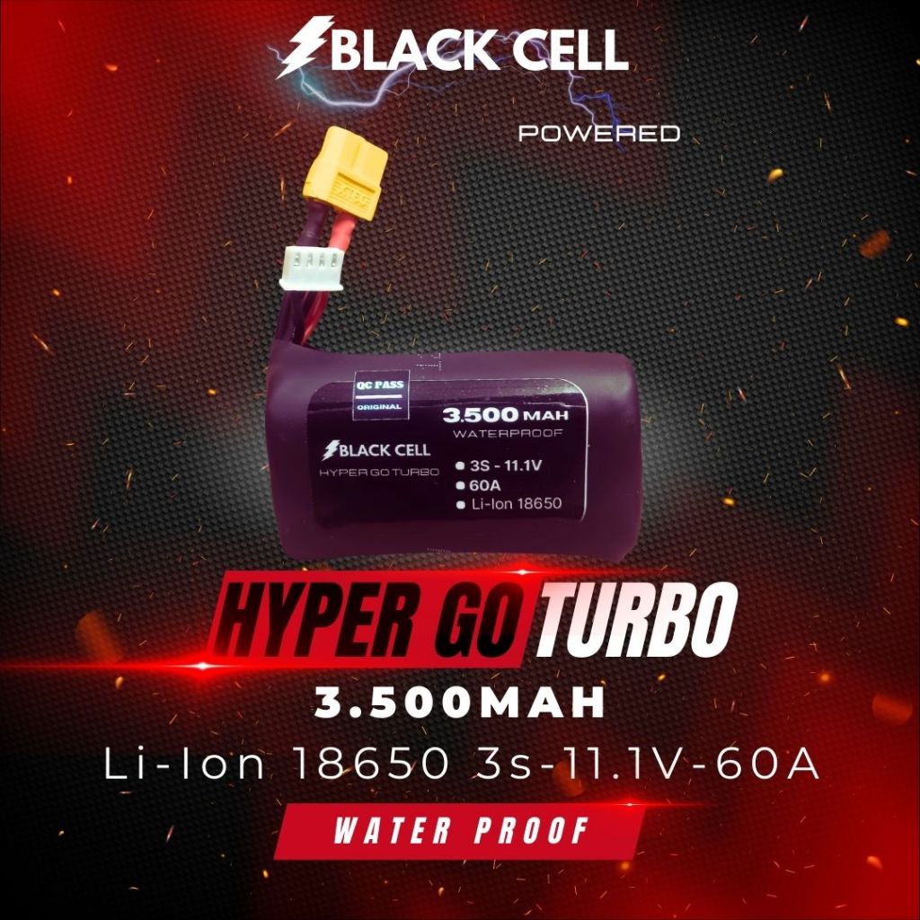 Jual ARIVINDO Baterai Batre BLACK CELL HYPER GO TURBO 3S-11.1V 3500Mah ...
