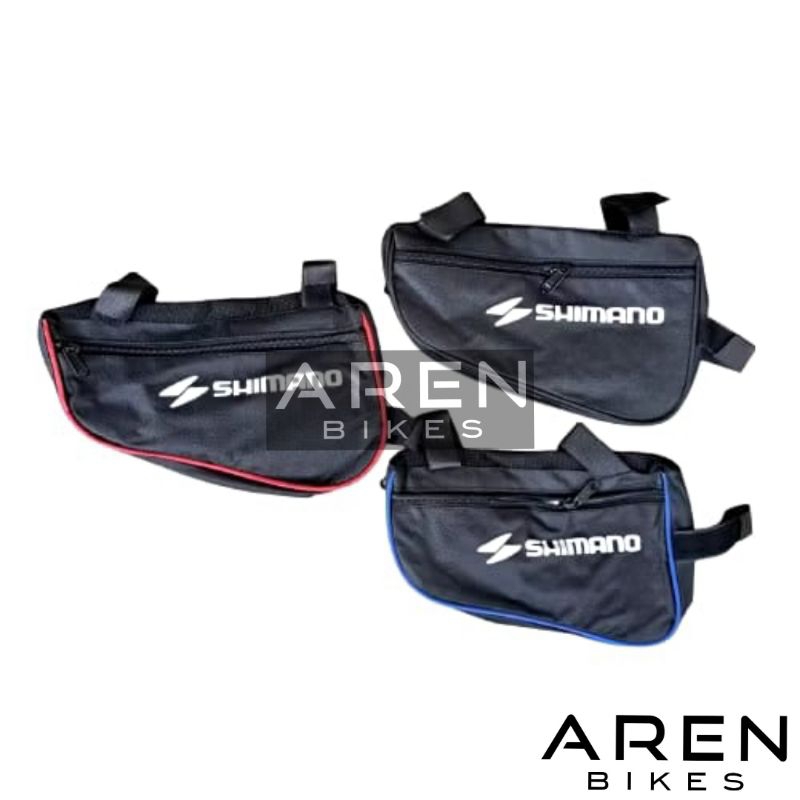 Jual TAS FRAME SEGITIGA SHIMANO HITAM LIS MERAH BIRU PUTIH TEMPAT ...