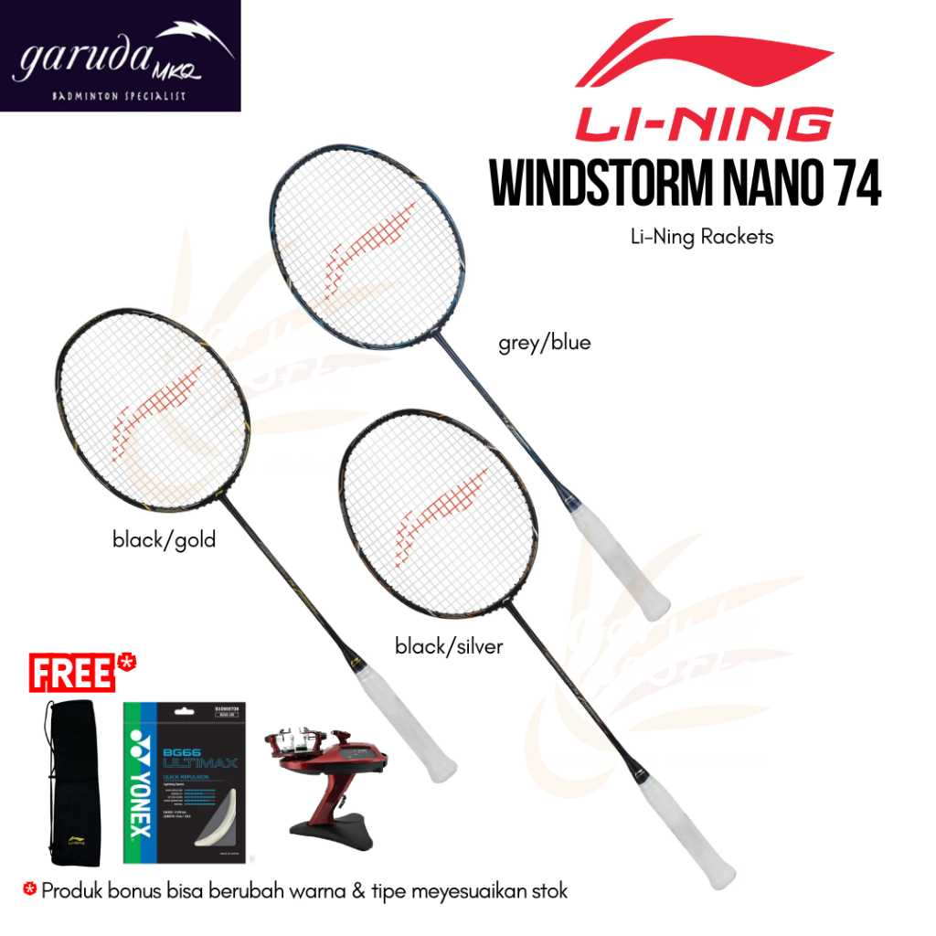 Jual RAKET BADMINTON LINING WINDSTORM 74 NANO / Lining WINDSTORM NANO ...