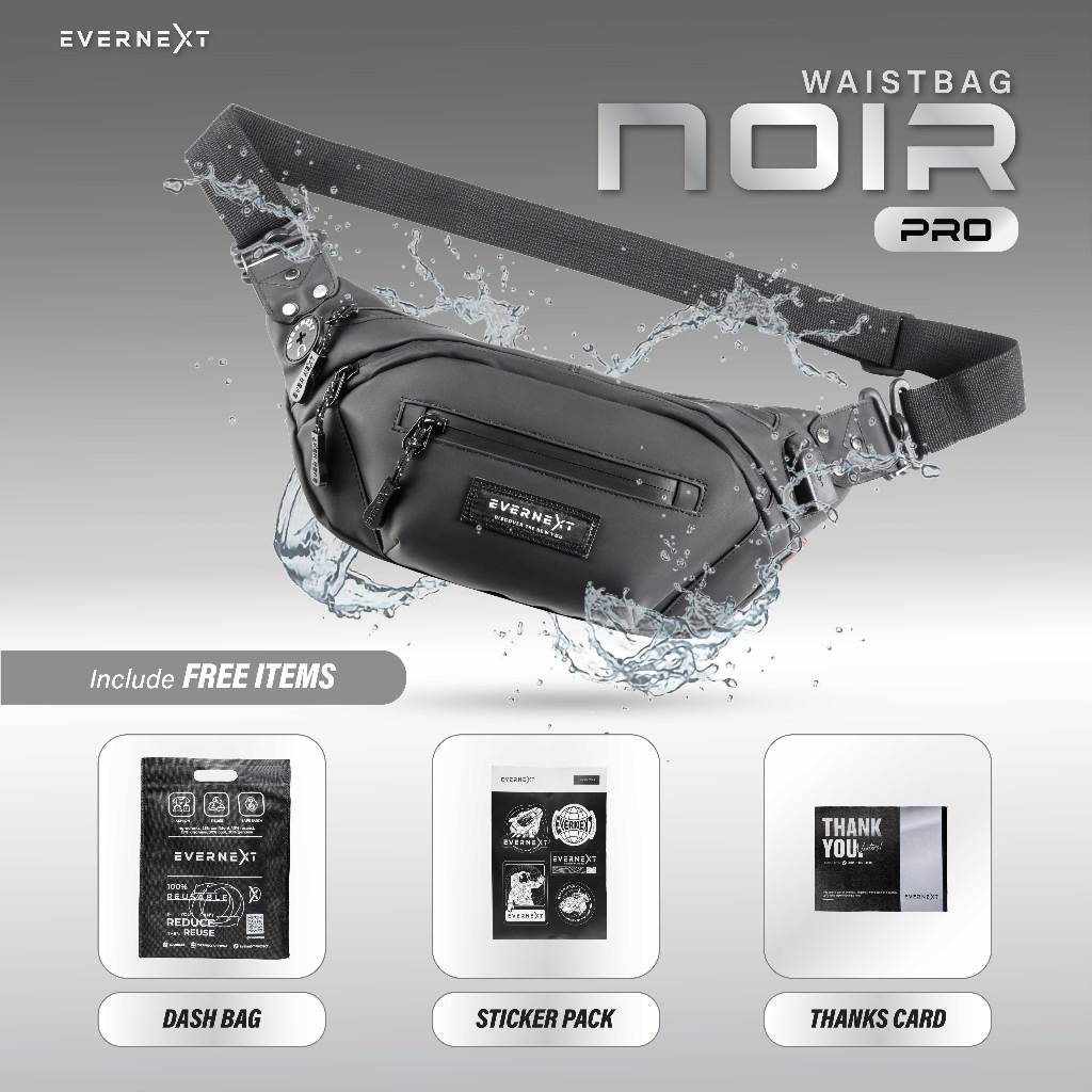 Jual Evernext - Waist Bag Pria Anti Bara Tas Selempang Pria Waterproof ...