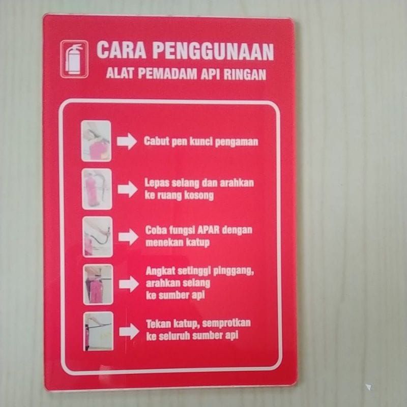 Jual Papan Akrilik Petunjuk Apar Lengkap | Shopee Indonesia
