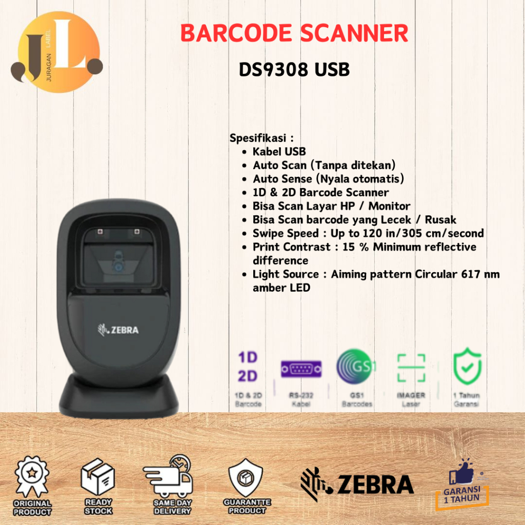 Jual Zebra DS-9308 Scan Barcode 1D & 2D QR Code DS9308 Pengganti DS9208 ...