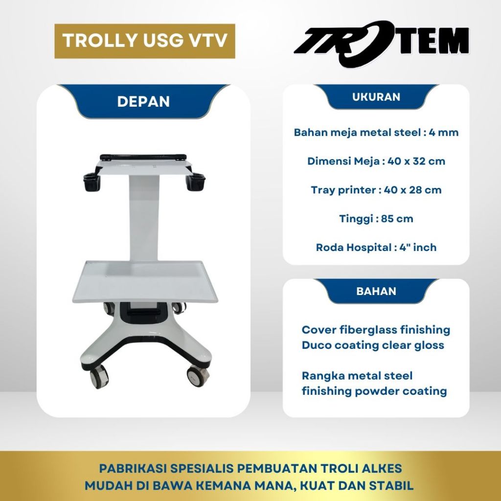 Jual Trolley USG VTV - Bahan Meja dan Rangka Metal Steel Finishing ...