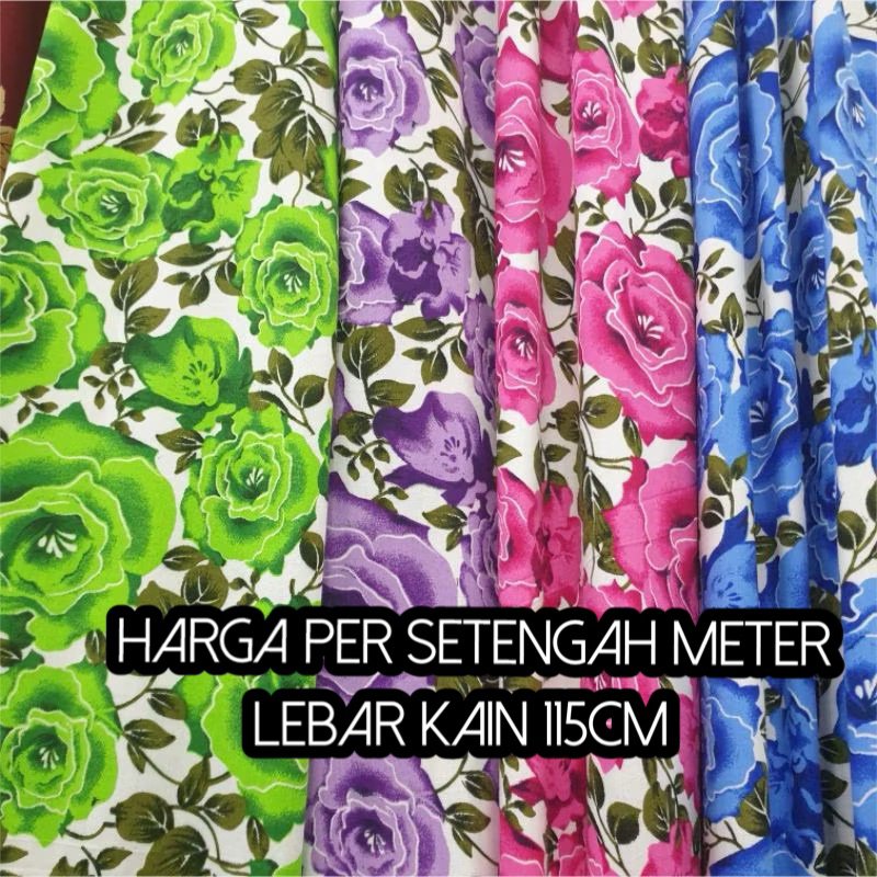 Jual Kain Viscose Motif Bunga 6 | Shopee Indonesia