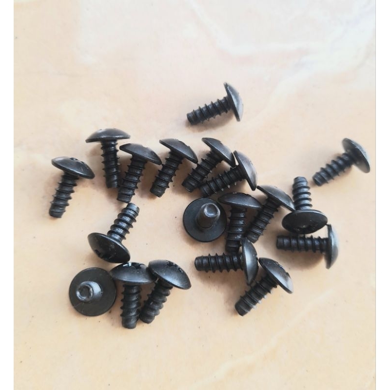 Jual 100 PCS SEKRUP JT/TB3H 4×10 SEKRUP CACING ,WARNA HITAM | Shopee ...