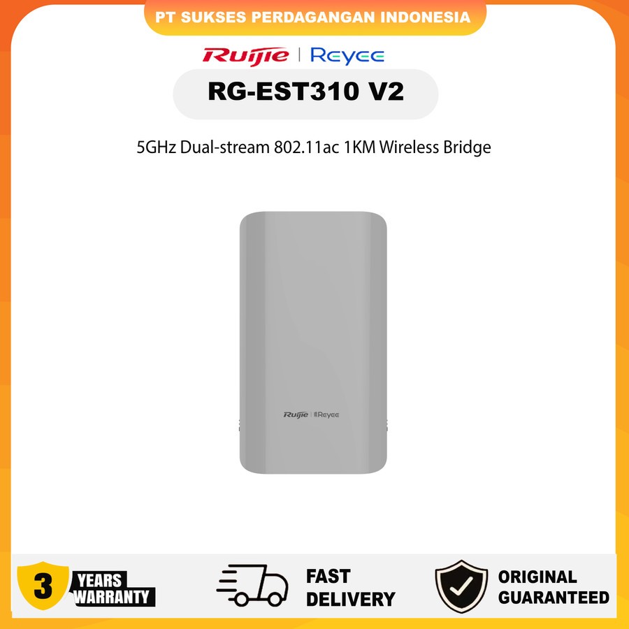 Jual RUIJIE Bridge Wireless 1KM Stream-ganda 802.11ac 5GHz, REYEE RG ...