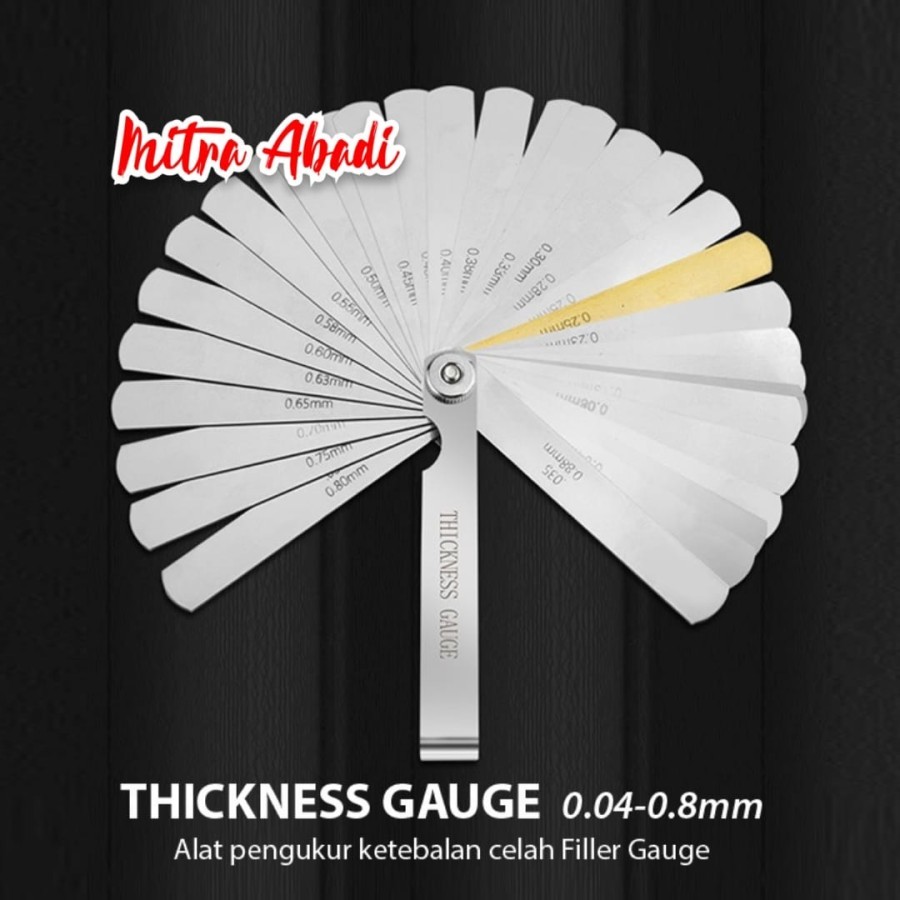 Jual Thickness Gauge / Filler Gauge / Alat Pengukur Ketebalan Celah | Shopee Indonesia