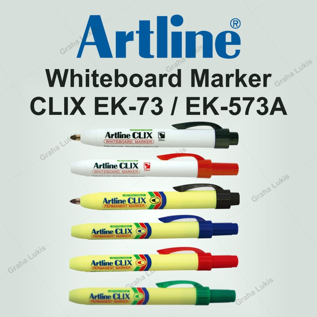 Jual ARTLINE Spidol Whiteboard / Permanent Marker CLIX EK-573A / EK-73 ...