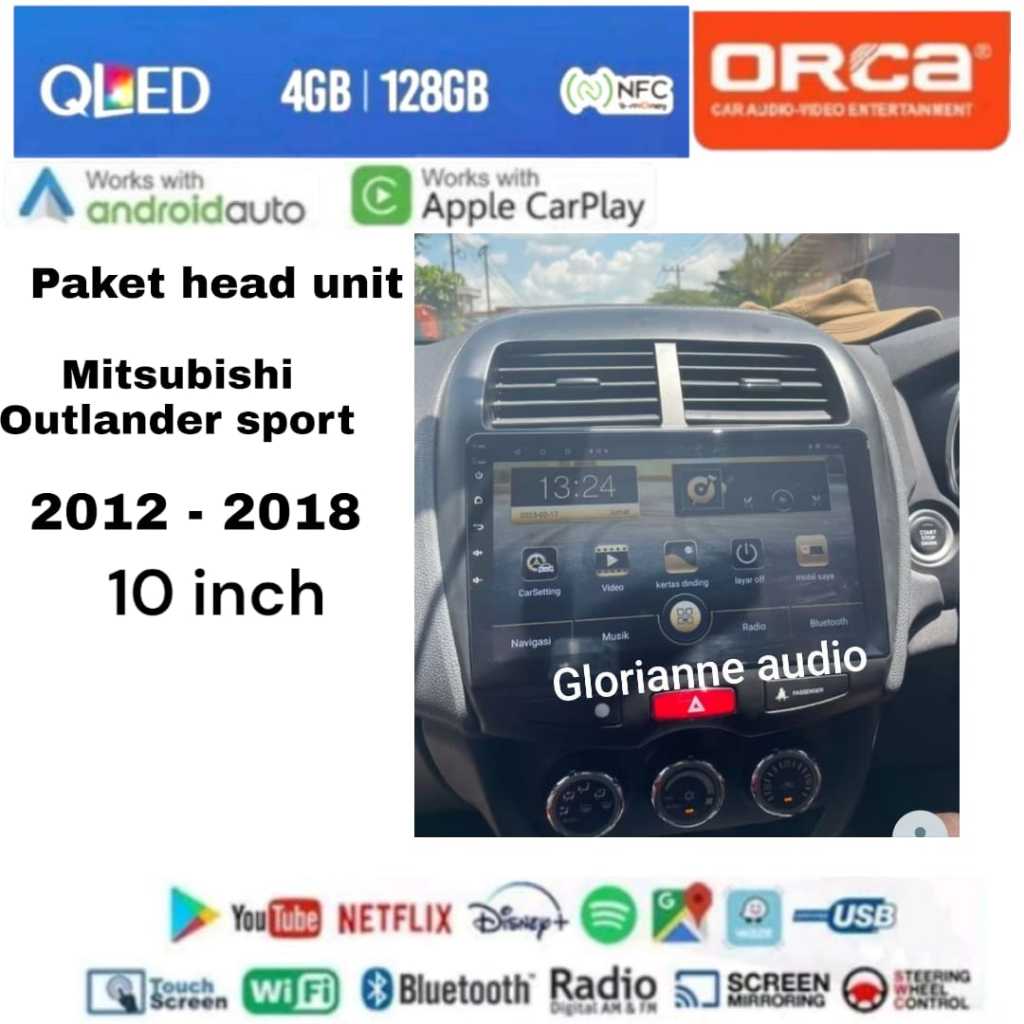 Jual Head Unit Android Orca RAM 4/128GB Mitsubishi Outlander 2012 ...