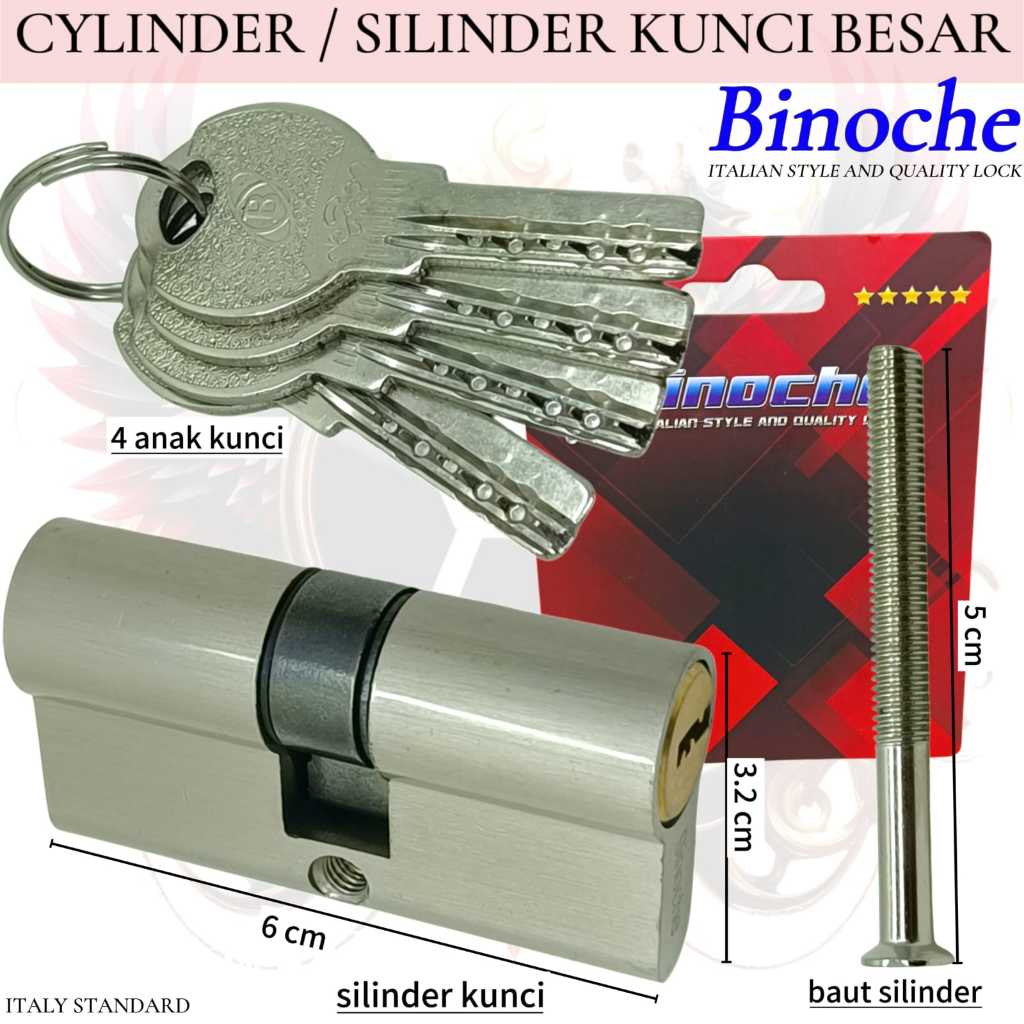 Jual silinder kunci besar binoche cylinder kunci pintu ukuran besar ...