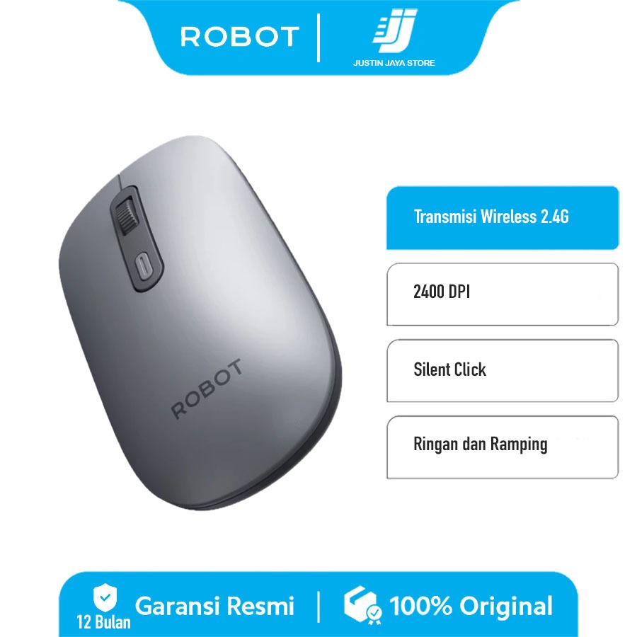 Jual ROBOT M316 Wireless Mouse Silent Click Optical 2.4Ghz 2400DPI USB ...