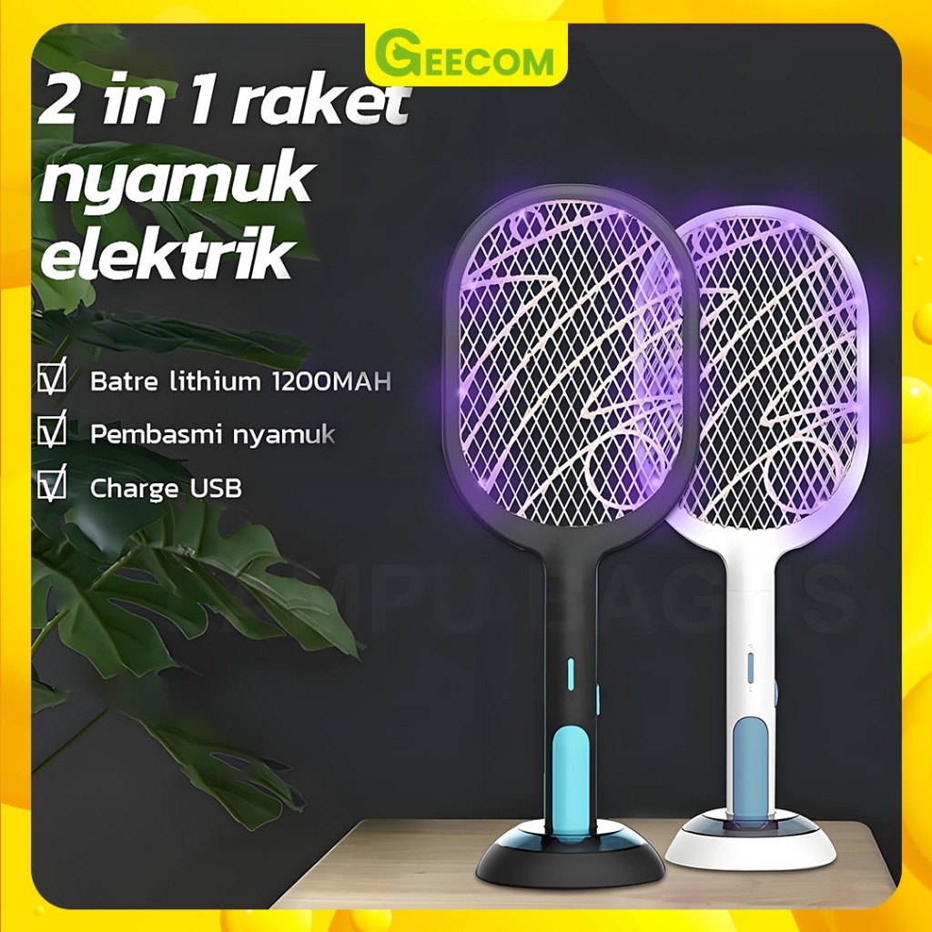 Jual Raket Nyamuk Listrik Cas Ulang Multi Fungsi USB Charger / Raket ...