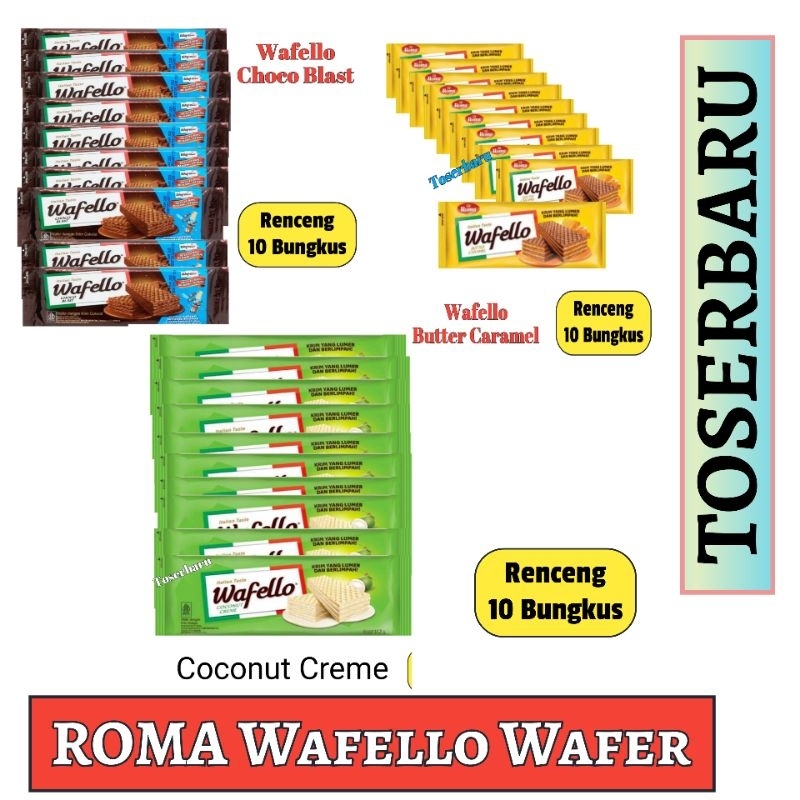 Jual Roma wafer wafello renceng (10 Bungkus ) | Shopee Indonesia