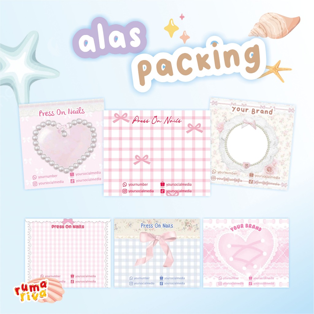 Jual [+PLASTIK] ALAS PACKAGING COQUETTE ALAS NAIL ART GELANG STRAP MASK ...