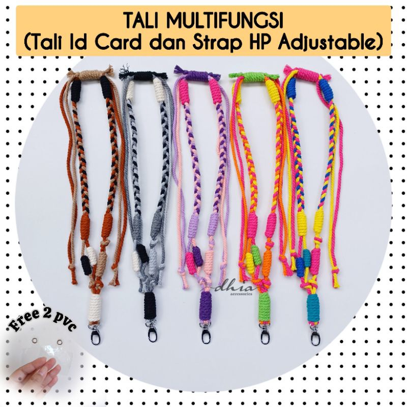 Jual Tali HP Macrame Adjustable / Strap HP / Strap Id Card / Lanyard Id ...