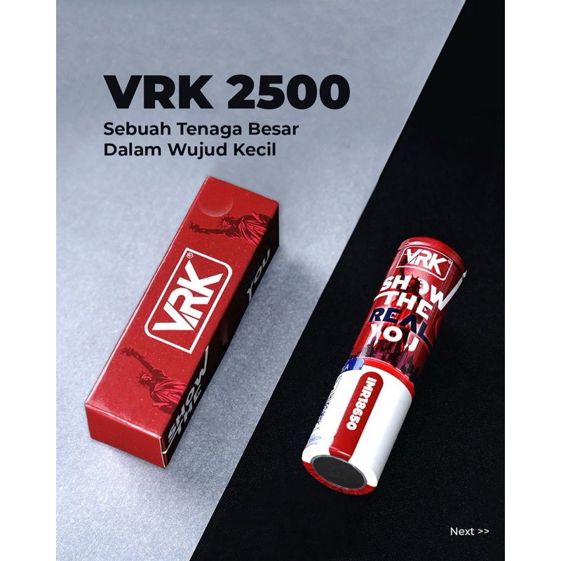 Jual BATERAI VRK MERAH 2500MAH ORIGINAL AUTHENTIC | Shopee Indonesia