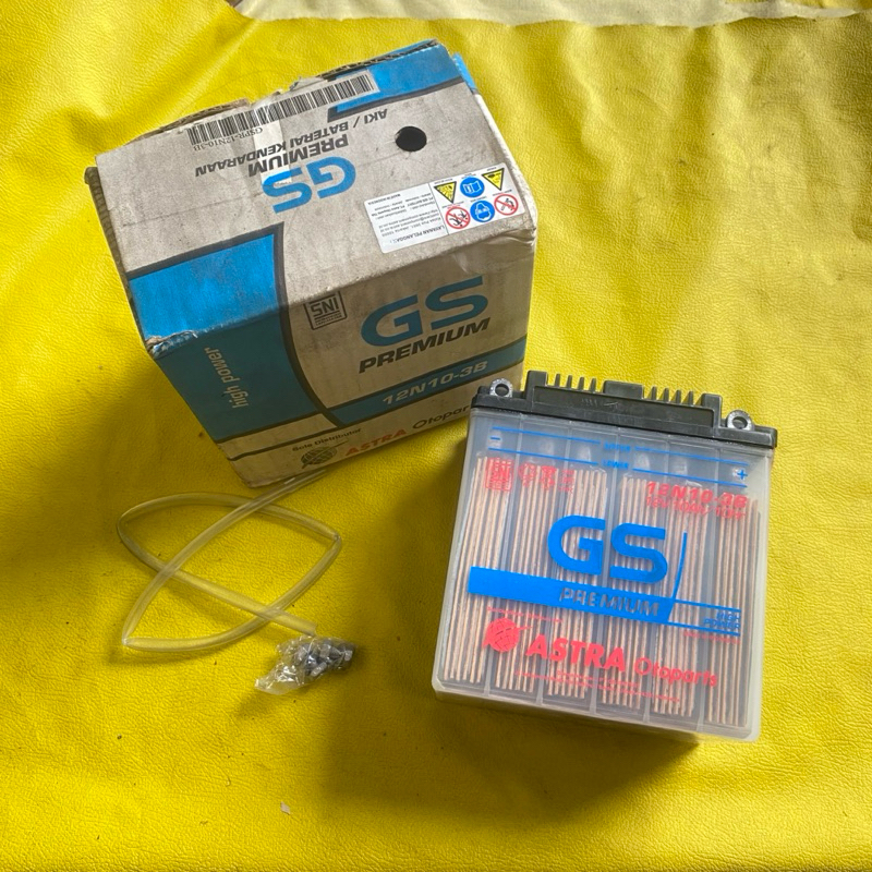 Jual aki accu Basah GS 12N10-3B Vespa excel Binter merzy viar kaisar ...