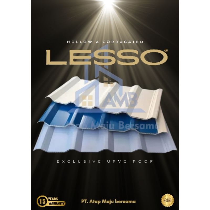 Jual alderon LESSO atap upvc double wall & corrugated #alderon # ...