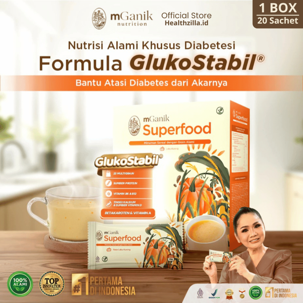 Jual mGanik Multigrain - 1 BOX 20 Sachet Superfood Pumpkin Minuman ...