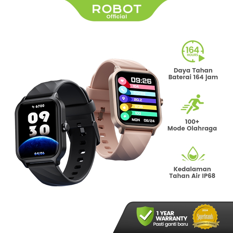 Jual ROBOT Smart Watch Anti Air IP68 Plastic Injection 1.83 Inch Ultra ...