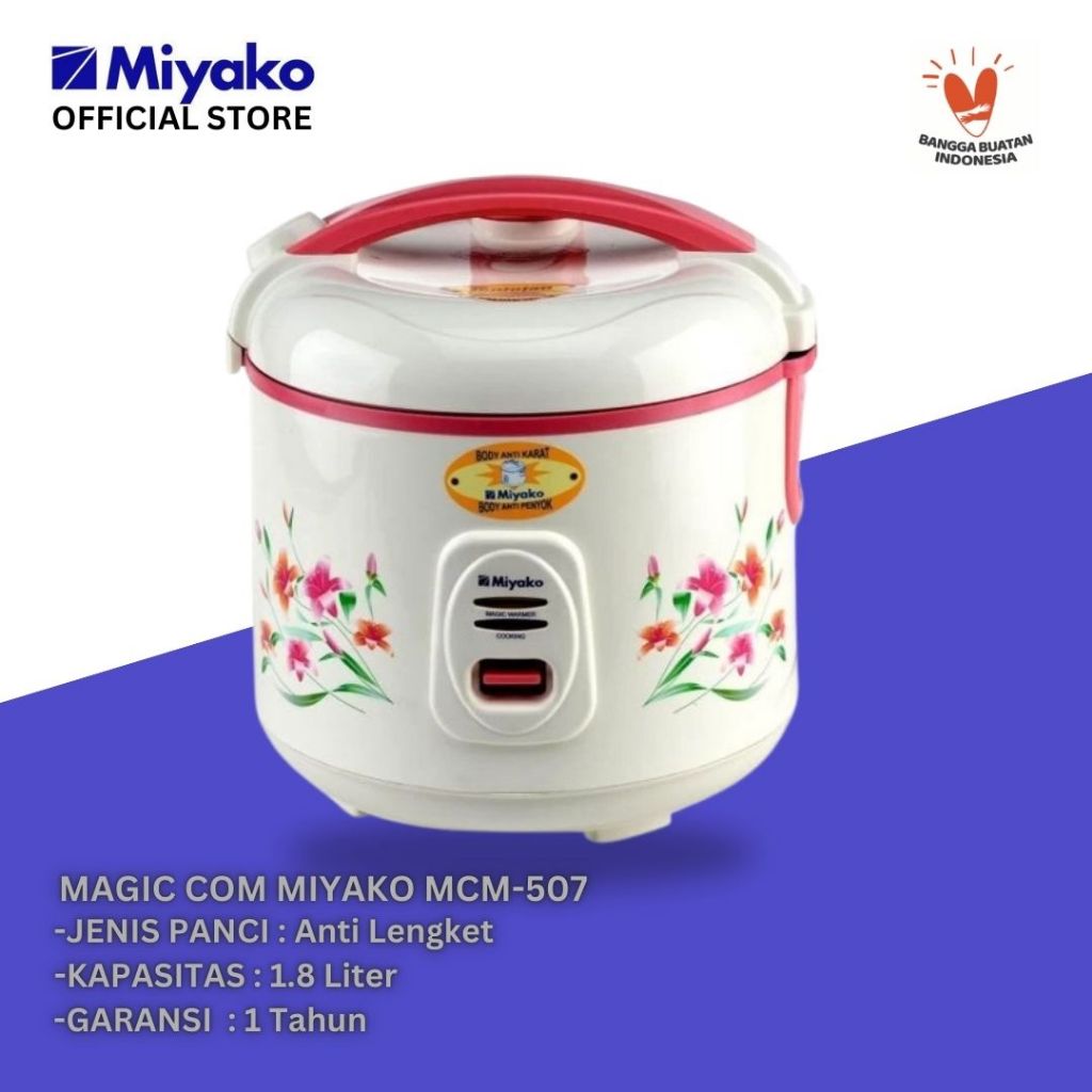 Jual Magic com Miyako MCM507 Rice cooker Magic Warmer Plus - 1.8 Liter ...