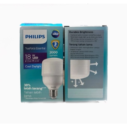 Jual Lampu Led Philips 18w 18 watt Essential Trueforce led | Shopee Indonesia