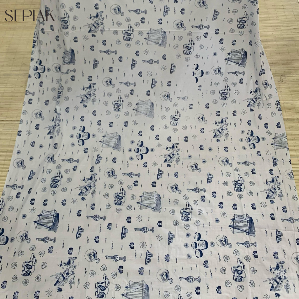 Jual SEPIAK BELITONG KAIN BATIK CETAK /KAIN BATIK KEKINIAN MOTIF KAPAL ...