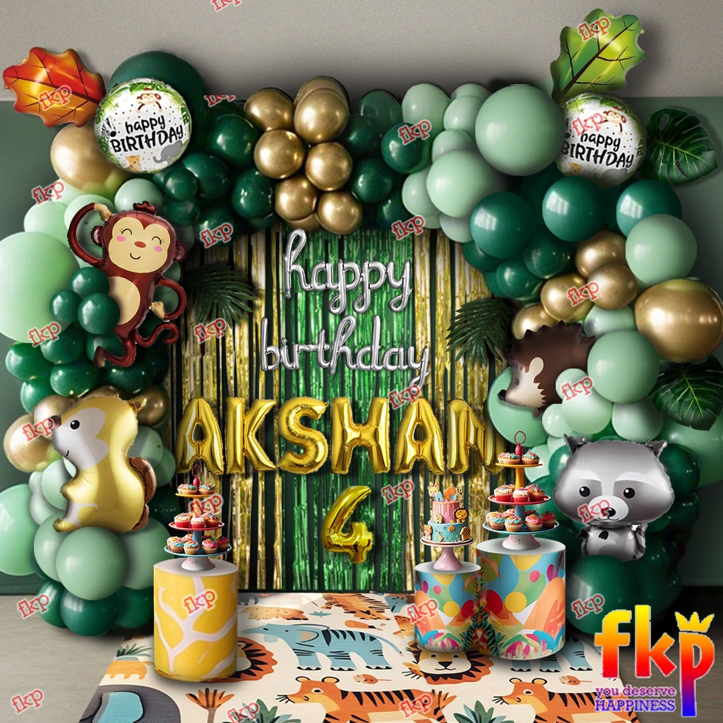 Jual FUN KIDS PARTY Set Dekorasi Tema Animal Jungle Animal Savanah ...