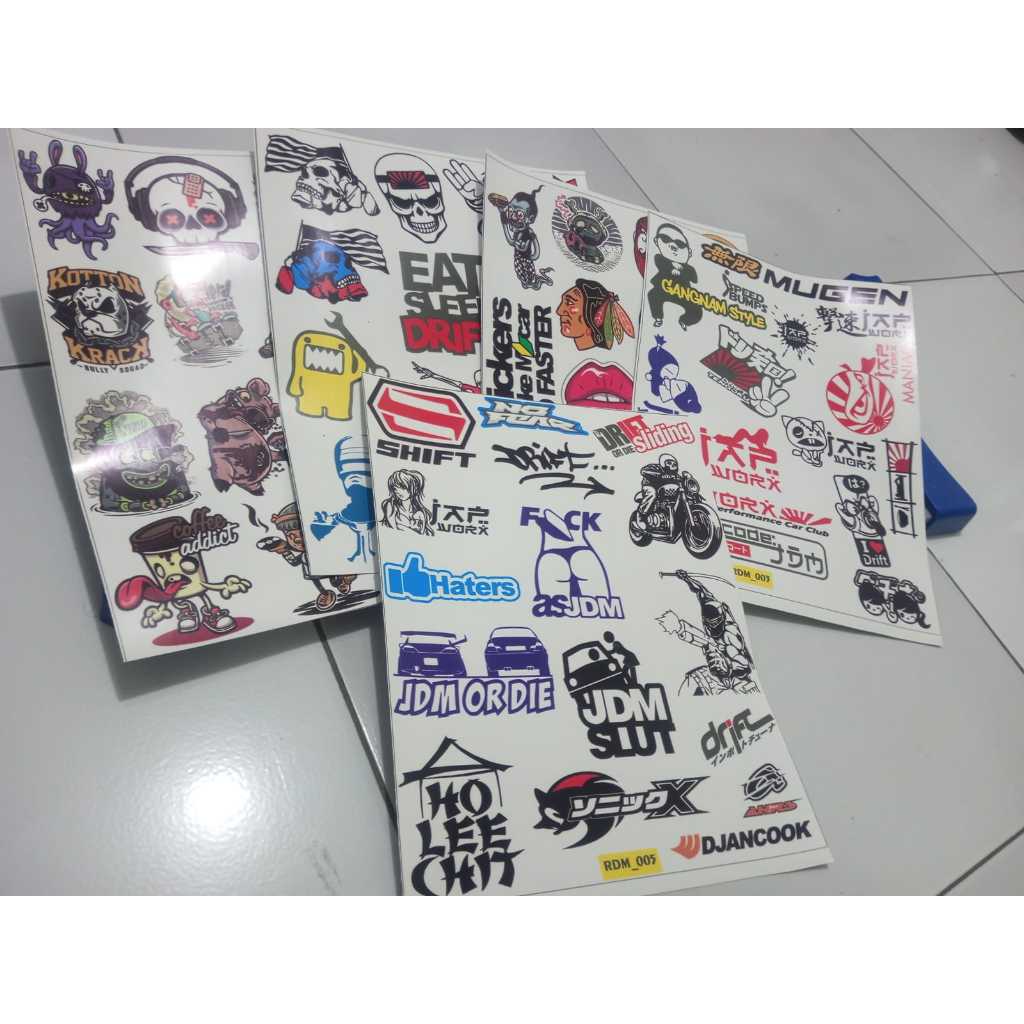 Jual Stiker Motor Racing Vinyl Waterproof Anti Air Untuk Sticker Helm ...