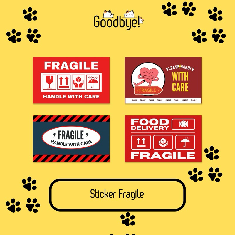 Jual Sticker Fragile | Stiker Fragile Paket | Stiker Peringatan ...