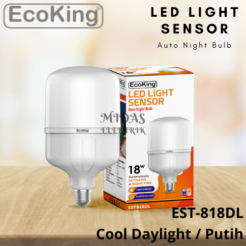 Jual EcoKing 18 Watt Lampu LED Sensor Cahaya Otomatis Auto Night Bulb ...