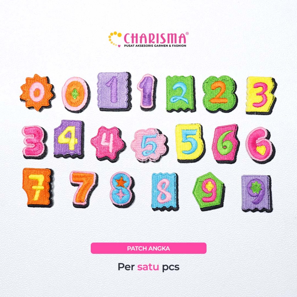 Jual Charisma Aplikasi Patch Angka Variasi 3 - Aksesoris Baju/Tempelan ...