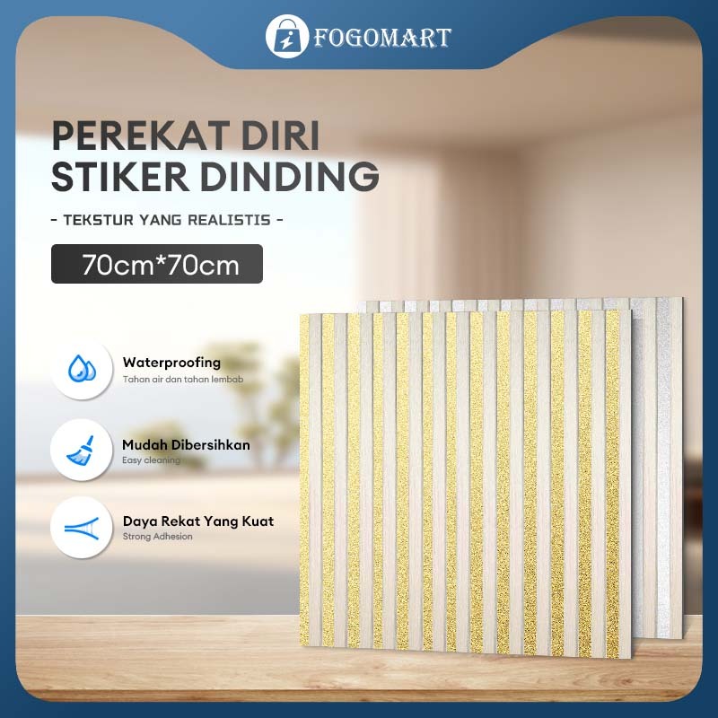 Jual Wallpaper Dinding 8mm Berperekat Busa 3D/Wallpaper Stiker Dinding ...