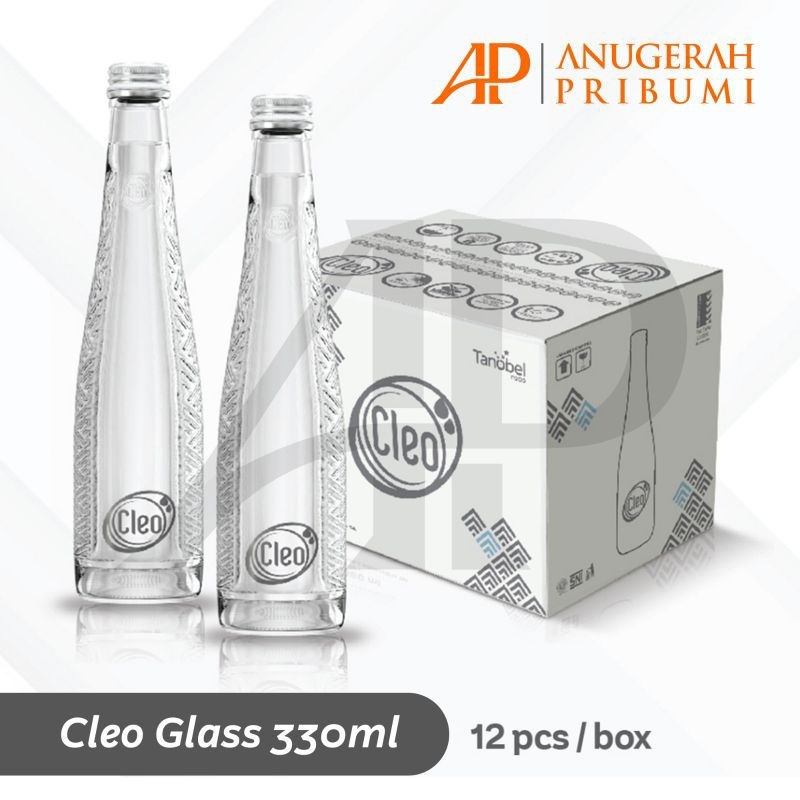 Jual CLEO GLASS AIR MINERAL BOTOL KACA 330ML PERDUS ISI 12 BOTOL | Shopee Indonesia
