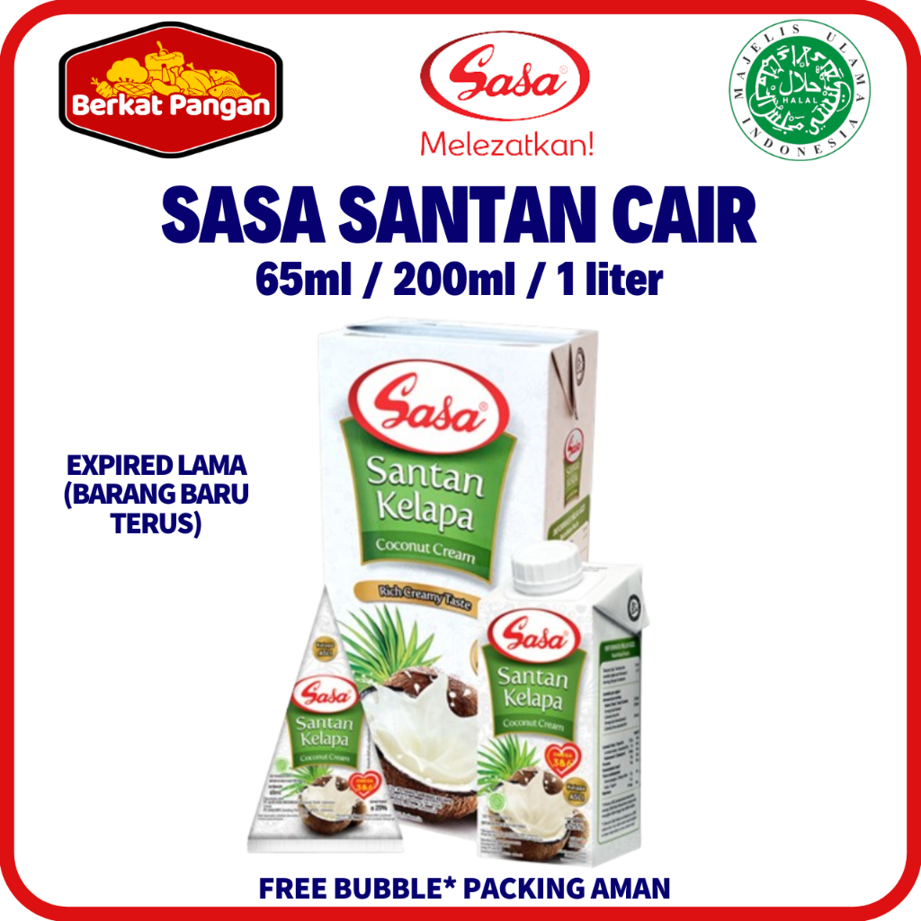 Jual Sasa Santan Cair 65ml 200ml / Sasa Santan Bubuk 20gr 75gr | Shopee ...