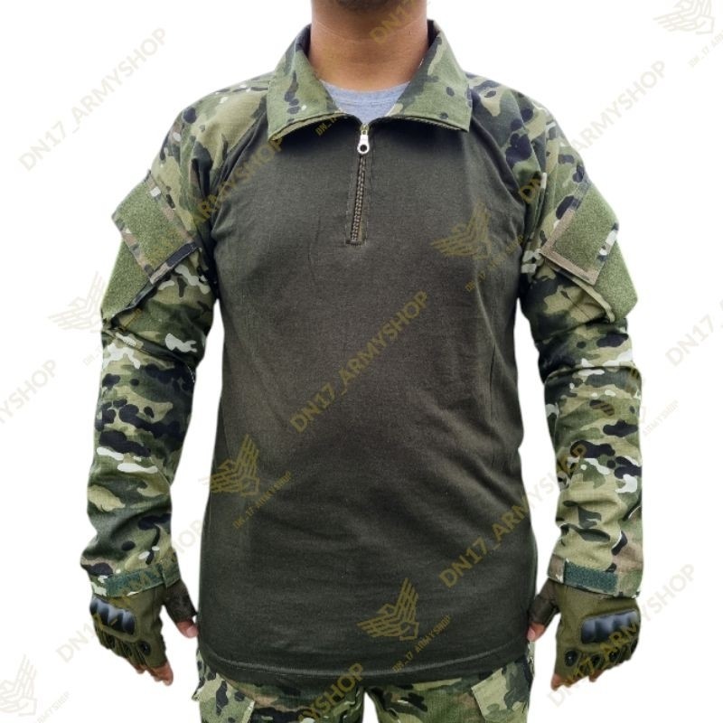 Jual Combat Shirt Kaos BDU Tactical Loreng Multicam Tropis Pasukan Cadangan PASCAD | Shopee ...