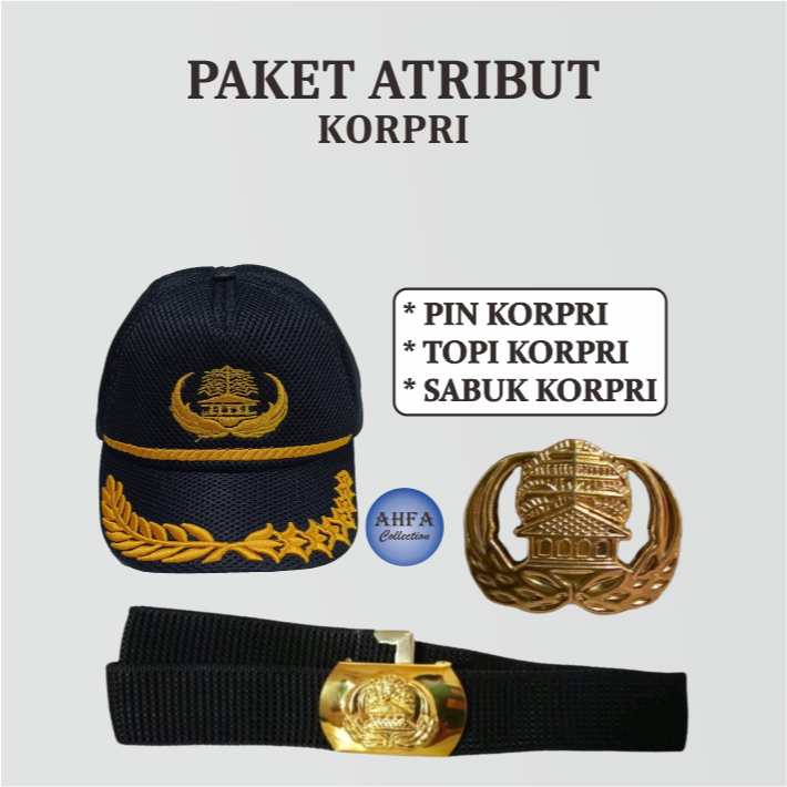 Jual Paket Atribut korpri / PNS Lencana Korpri (Pin Korpri, Sabuk ...