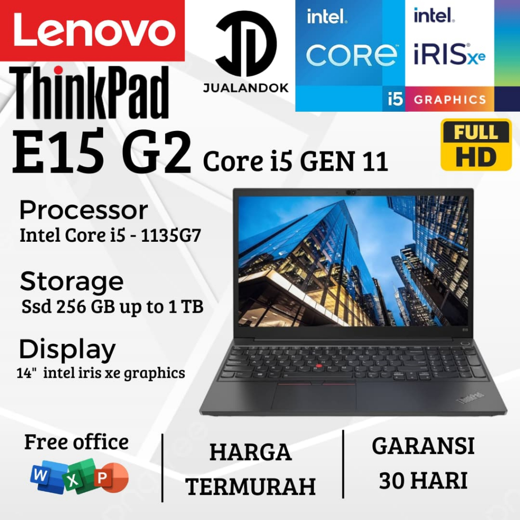 Jual Lenovo ThinkPad E15 G2 Core i5 Gen 11 - RAM 32GB - SSD 1TB - 15 ...