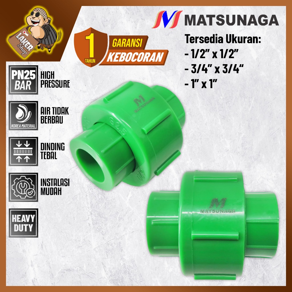 Jual Matsunaga Sambungan Water Mur PPR Pipa x Pipa | Shopee Indonesia