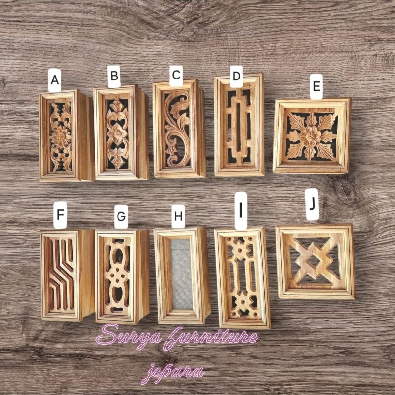 Jual LOSTER KAYU 2 MUKA ROSTER JATI FENTILASI LUBANG ANGIN | Shopee ...