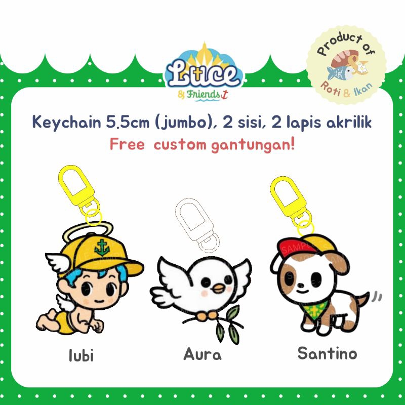 Jual Gantungan Kunci Maskot Yubelium 2025 Iubi, Aura, Santino (besar ...