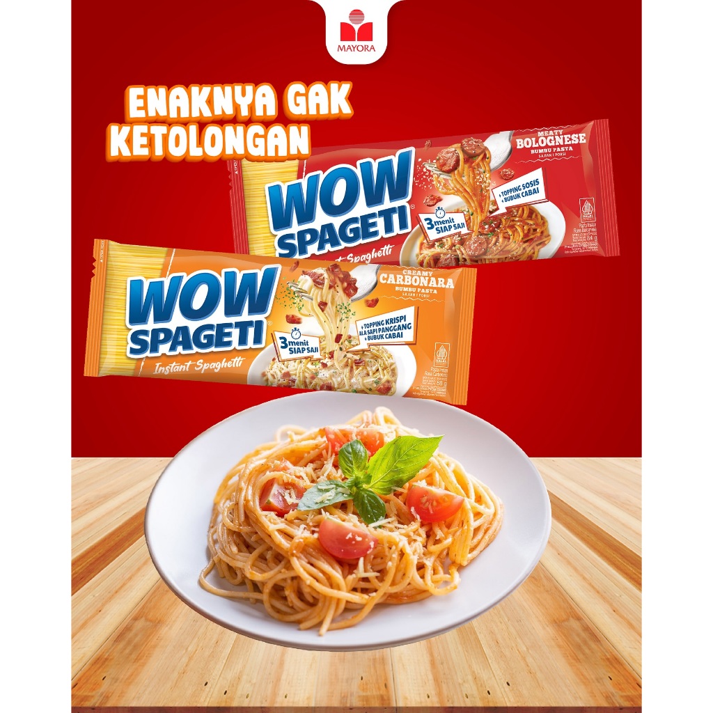 Jual Mayora WOW Spaghetti Instant Bolognese | Shopee Indonesia