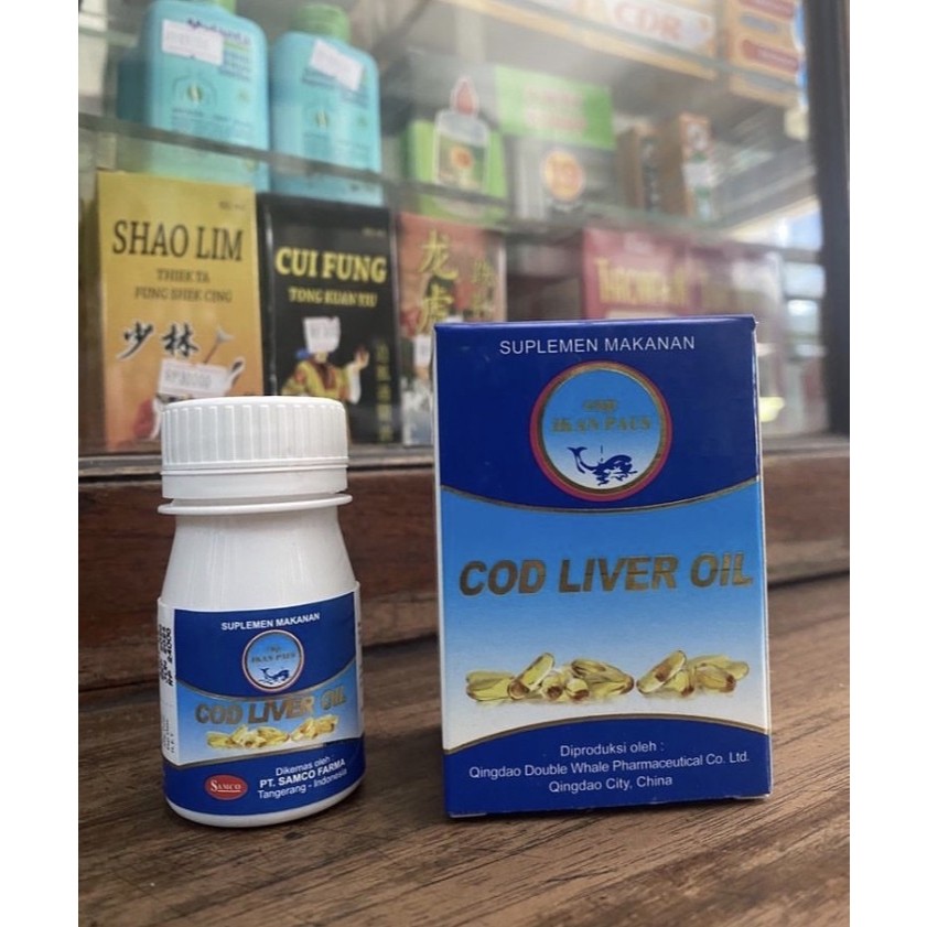 Jual Cod Liver Oil Cap Ikan Paus - Multivitamin Minyak Hati Ikan Kod ...