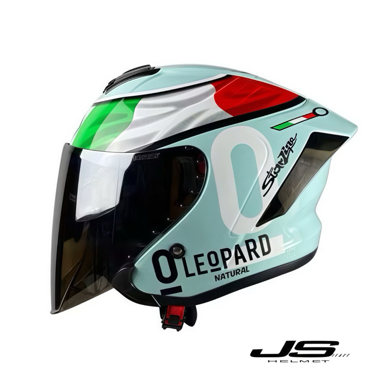 Jual RAR Helm JS ARMOR Half Face Motif Leopard TERBARU Kaca Silver SNI ...