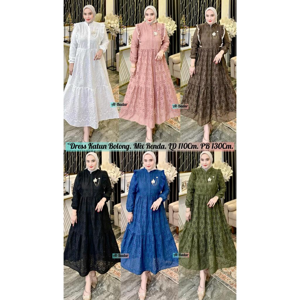 Jual DRESS KATUN BOLONG MODEL TERBARU/DRESS KATBOL VIRAL/GAMIS KATBOL ...