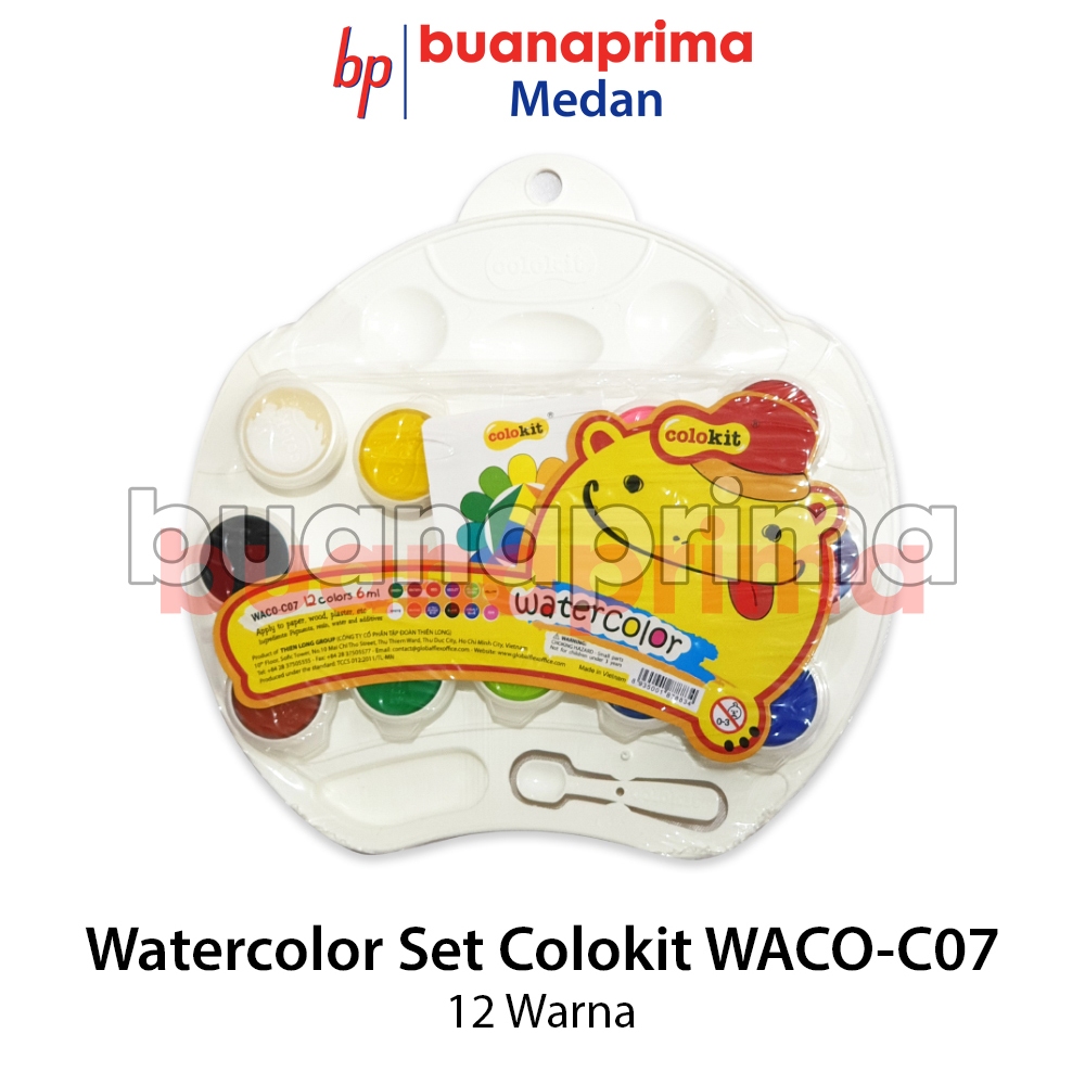 Jual Watercolor Set COLOKIT WACO-C07 12 Warna Cat Air Water Color ...