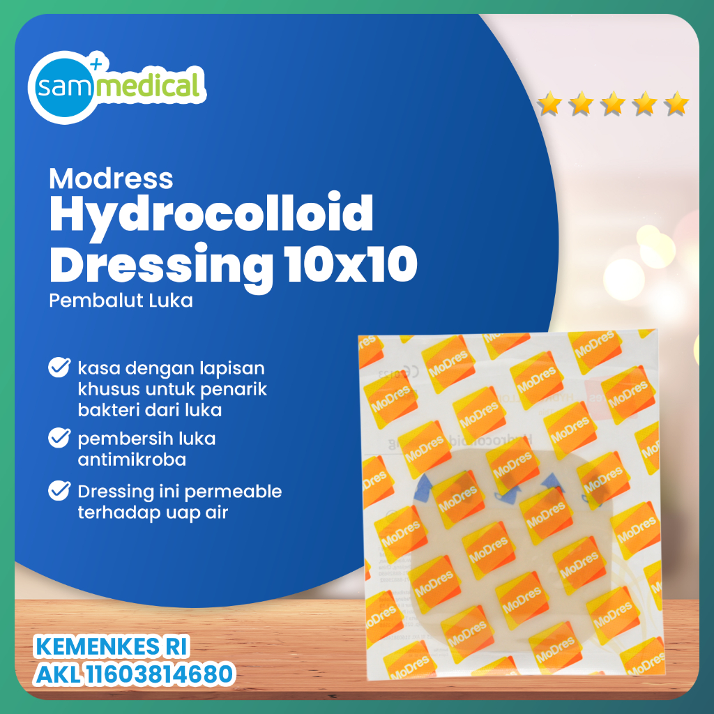Jual Modres Hydrocolloid Dressing - 10x10cm / Plester Luka Diabetes ...