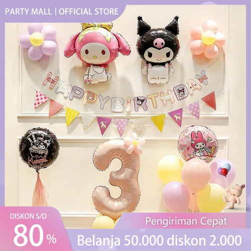 Jual Balon Karakter Foil Sanrio Kuromi Cinnamoroll My Melody Lina Bell ...